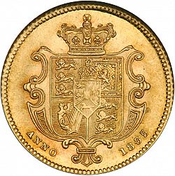 Half Sovereign from 1835 - UNITED KINGDOM 1830-37 - William IV - The ...