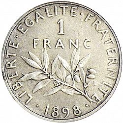 1 Franc from 1898 - FRANCE 1871-1940 - Third Republic - The Coin Database