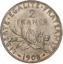 2 Francs from 1908 - FRANCE 1871-1940 - Third Republic - The Coin Database