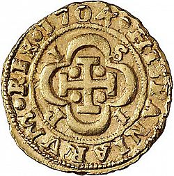1 Escudo from 1704 - SPAIN 1700-46 - FELIPE V - The Coin Database