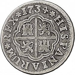 1 Real from 1734 - SPAIN 1700-46 - FELIPE V - The Coin Database