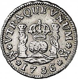 half Real from 1736 - SPAIN 1700-46 - FELIPE V - The Coin Database