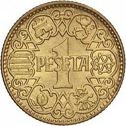 1 Peseta from 1944 - SPAIN 1936-75 - NATIONALIST GOVERMENT - The Coin ...