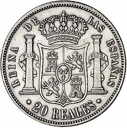 20 Reales from 1864 - SPAIN 1849-64 - ISABEL II - Decimal Coinage - The ...