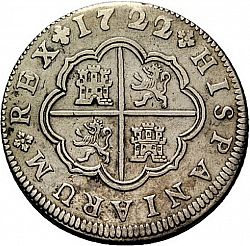 2 Reales from 1722 - SPAIN 1700-46 - FELIPE V - The Coin Database