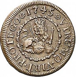 2 Maravedies from 1745 - SPAIN 1700-46 - FELIPE V - The Coin Database