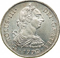 8 Reales from 1772 - SPAIN 1759-88 - CARLOS III - The Coin Database