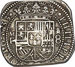 8 Reales from 1733 - SPAIN 1700-46 - FELIPE V - The Coin Database