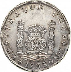 8 Reales from 1733 - SPAIN 1700-46 - FELIPE V - The Coin Database