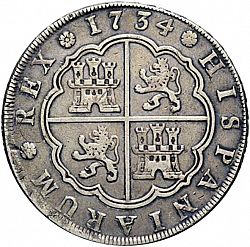 8 Reales from 1734 - SPAIN 1700-46 - FELIPE V - The Coin Database