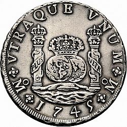 8 Reales from 1745 - SPAIN 1700-46 - FELIPE V - The Coin Database