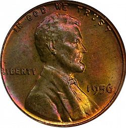 1 cent from year 1956 - UNITED STATES Lincoln coin - The Coin Database