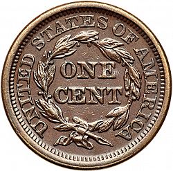 1 cent from year 1844 - UNITED STATES Braided Hair coin - The Coin Database